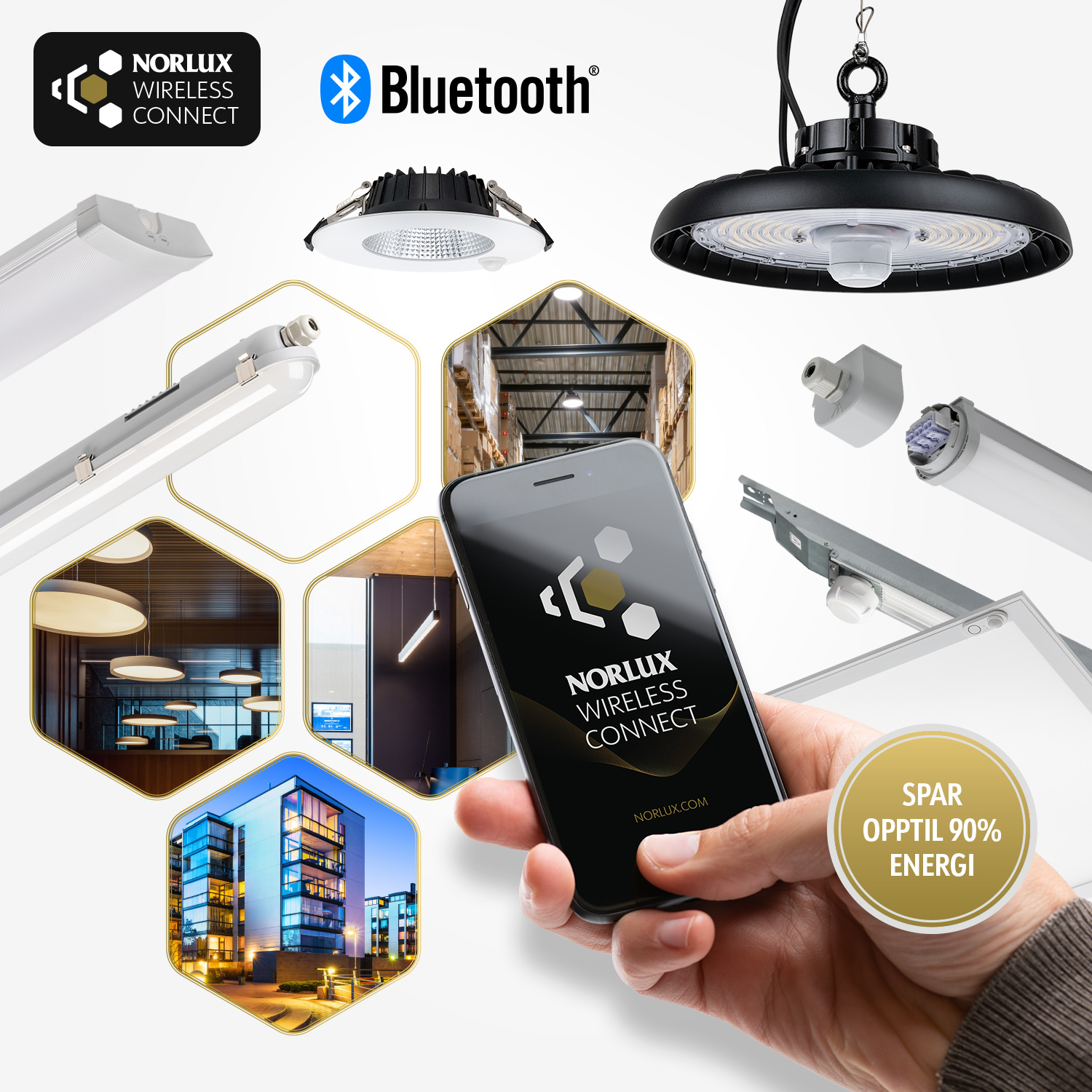 Norlux | Bæredygtige belysningsløsninger til erhvervsbygninger